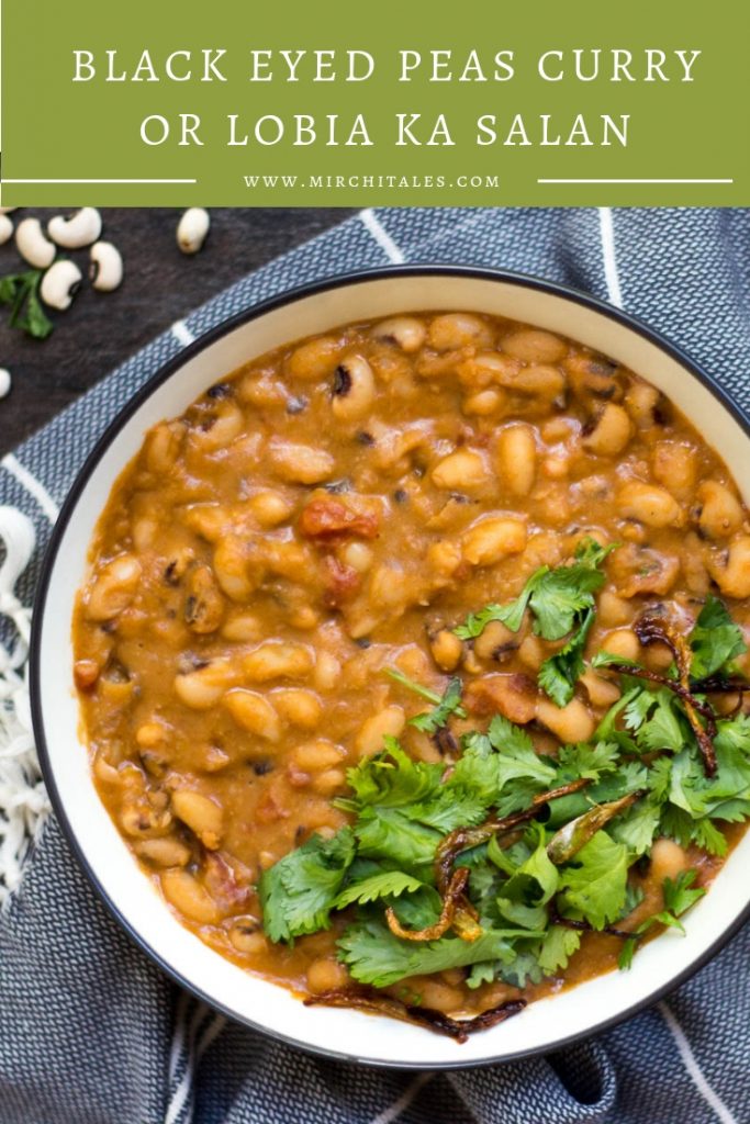 Black eyed peas curry or Lobia ka salan (Stovetop and Pressure Cooker ...