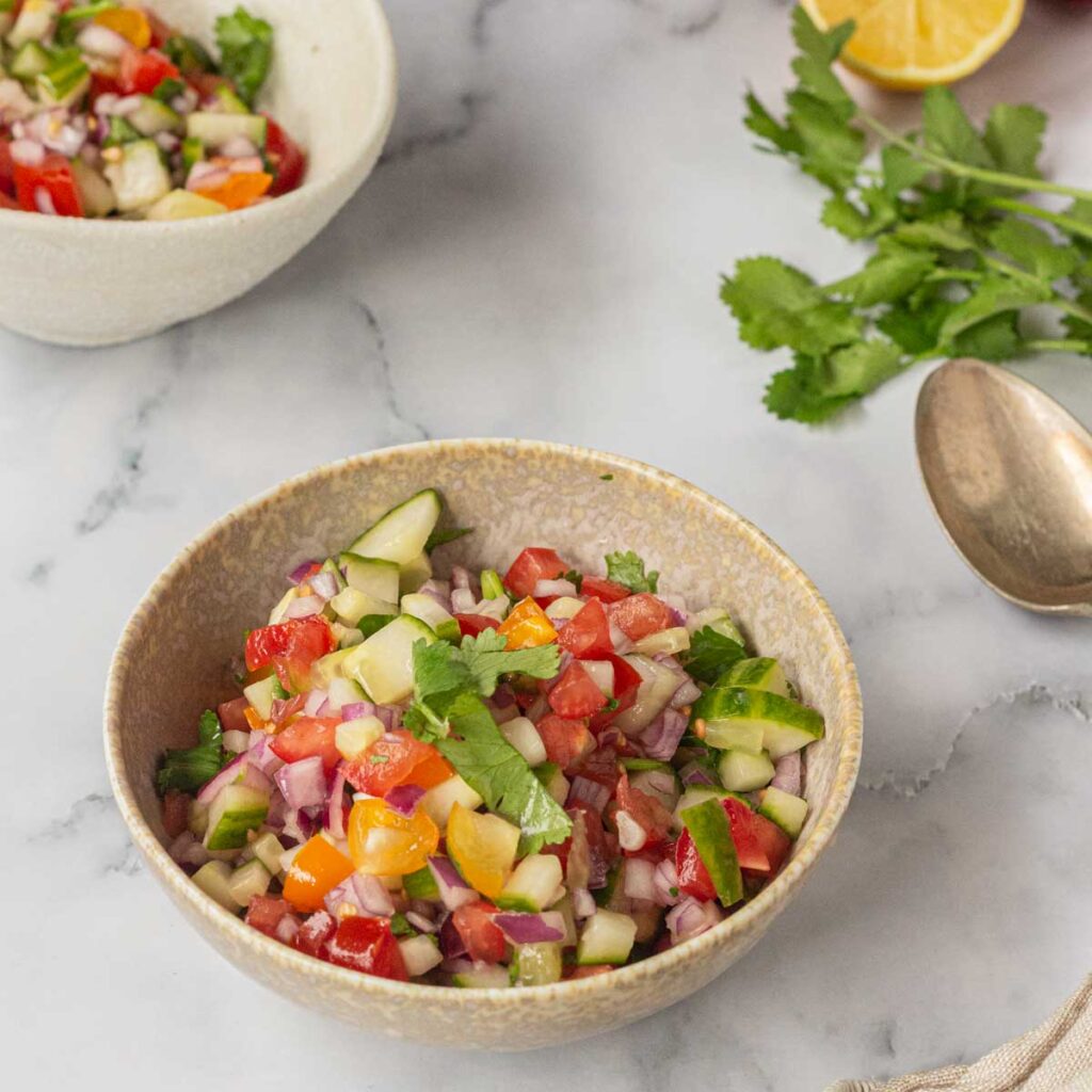 Kachumber Salad (Onion, Tomato and Cucumber Salad) - Mirchi Tales