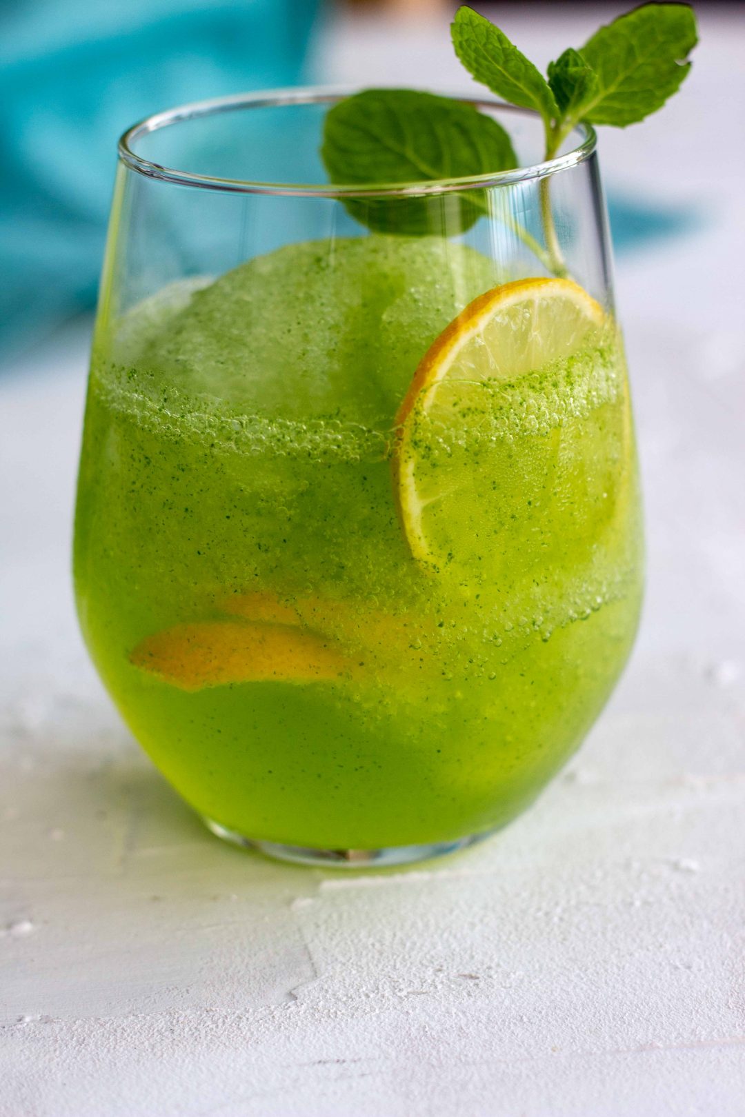 Frozen Mint Lemonade | Mint Lemon Slush