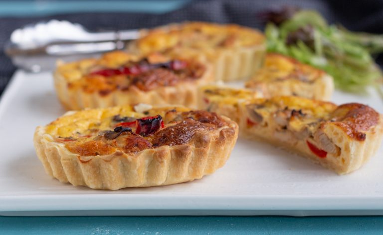 Chicken and Mushroom Mini Quiches | Mini Quiche Recipe